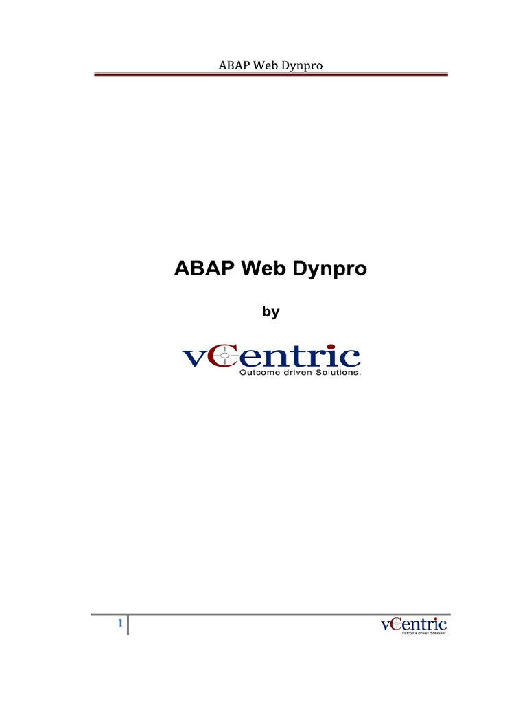 Webdynpro Abap Part1 | PDF