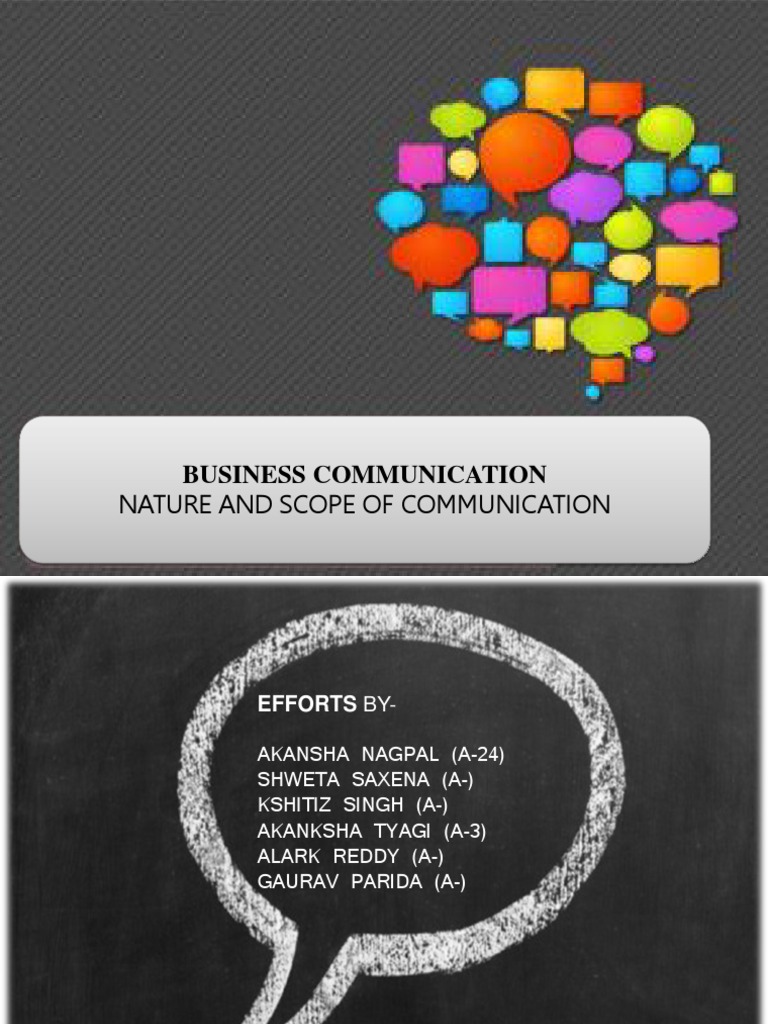 Nature and Scope of Communication | PDF | Scope (Computer Science ...