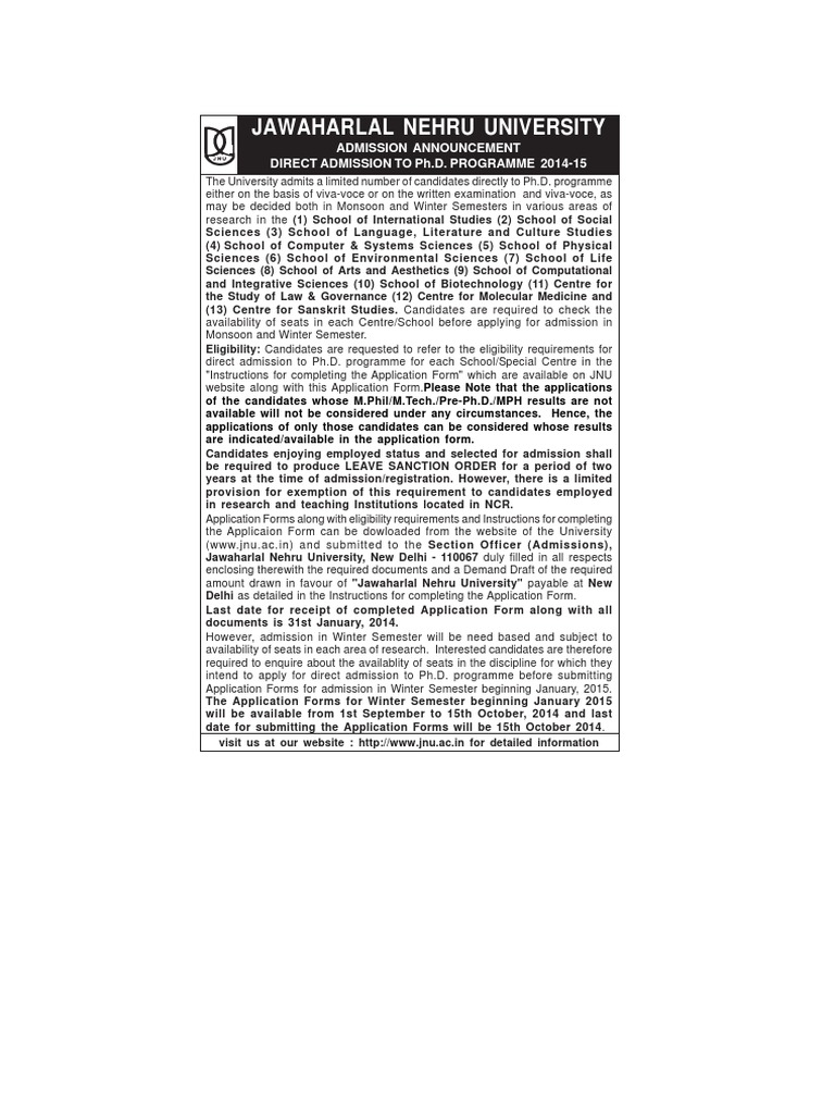 Direct PHD Advertisement | PDF | Doctor Of Philosophy | University And ...