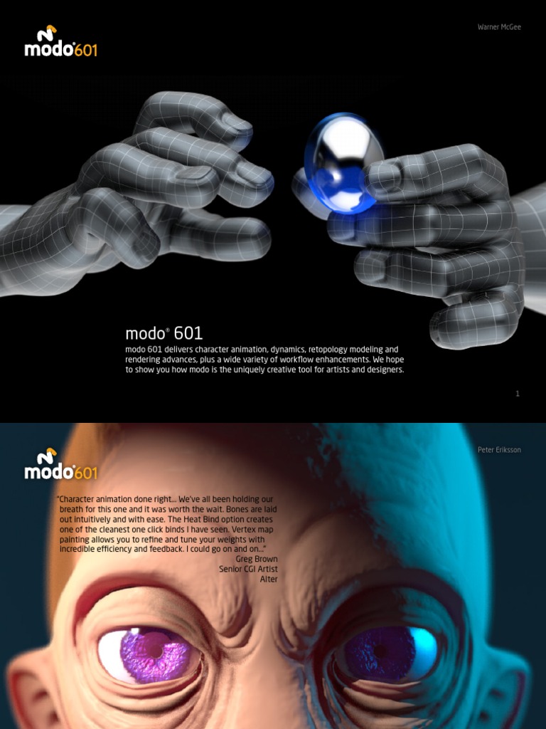 Modo 601 Brochure | PDF | Rendering (Computer Graphics) | Texture Mapping
