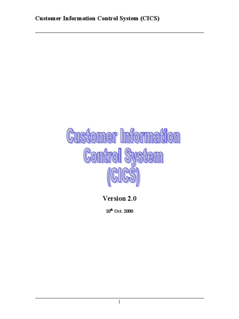 CICS Version 2.0 Overview & Features | PDF | System Software | Digital ...
