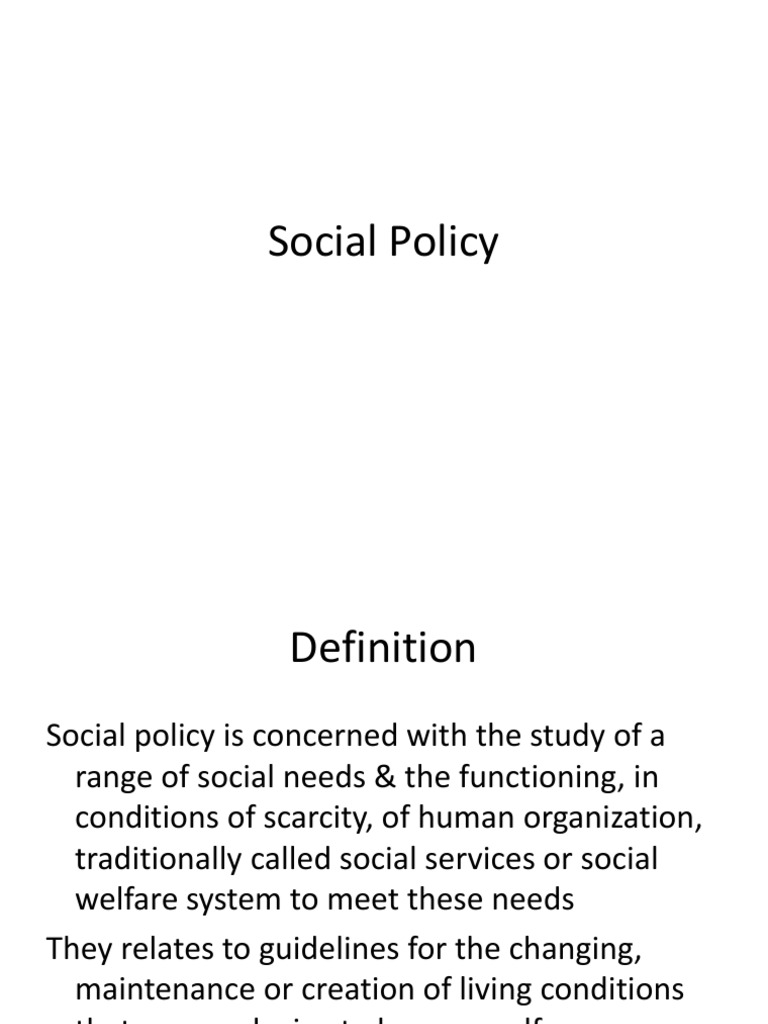 Social Policy Intro | PDF | Social Policy | Welfare