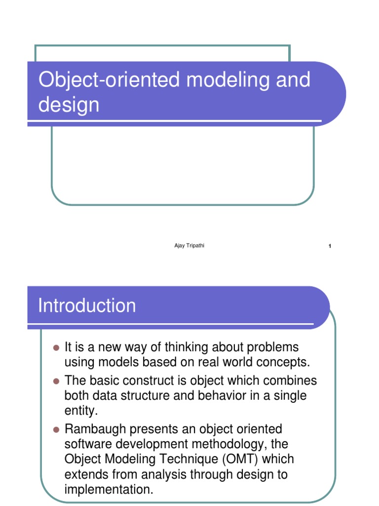Object-Oriented Modeling and Design | PDF | Class (Computer Programming ...