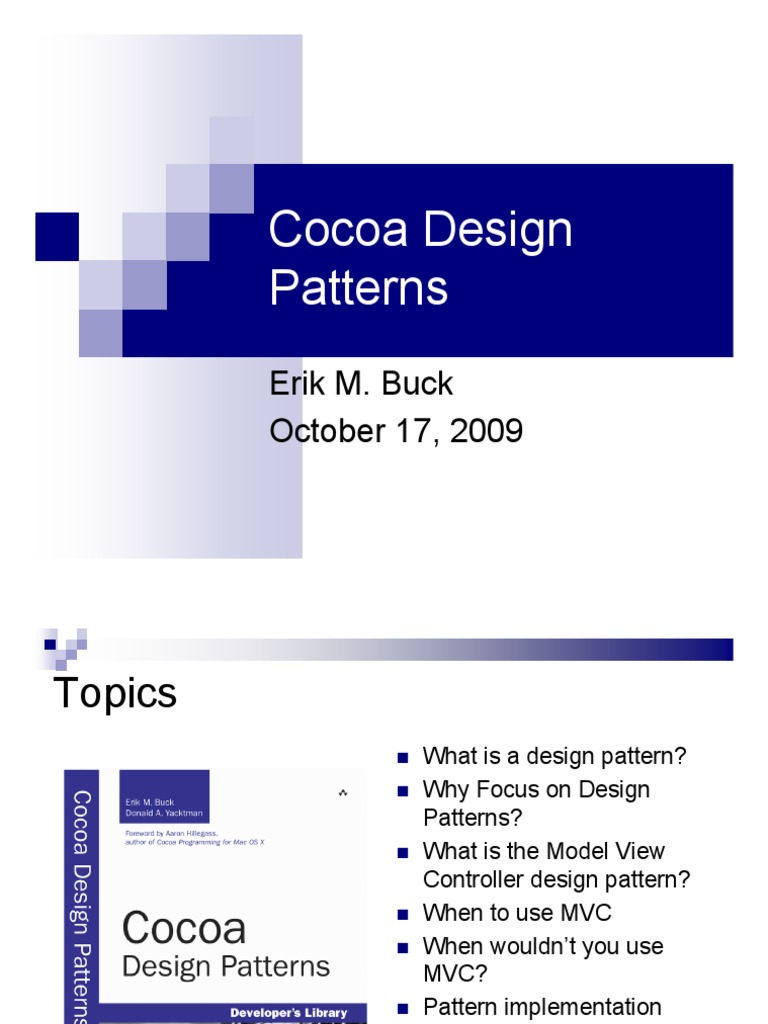 Buck - Cocoa Design Patterns For Beginners | PDF | Model–View–Controller | Software Design Pattern