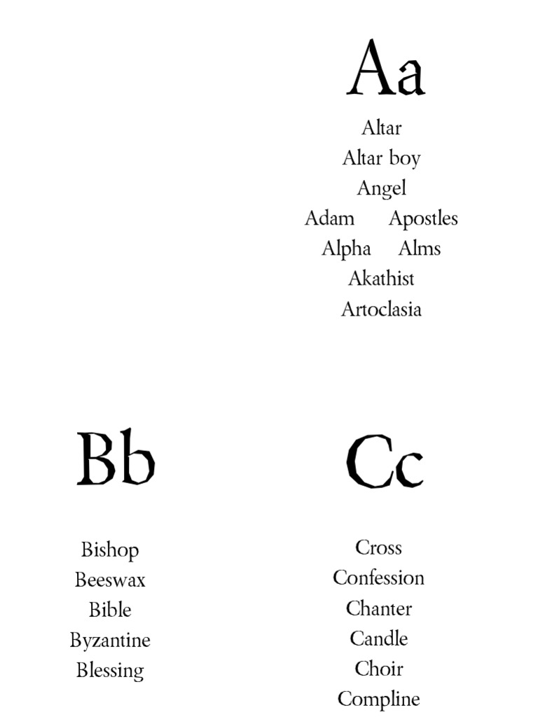 Orthodox Flashcards Back | PDF