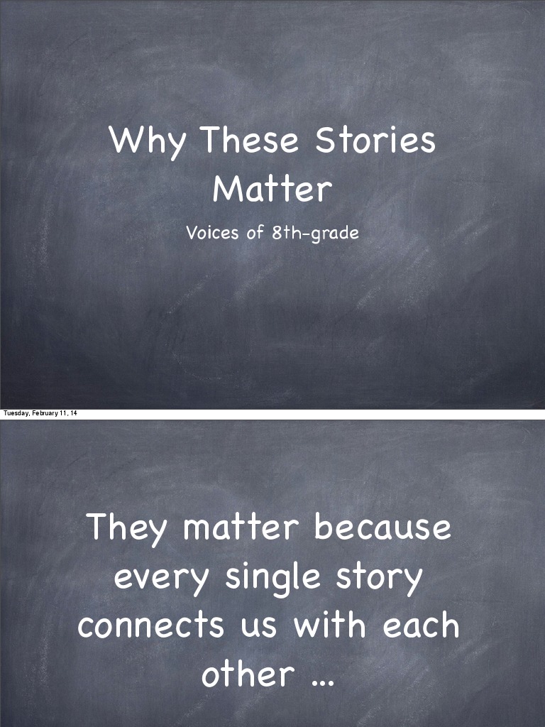 Why Stories Matter Student Quotes | PDF