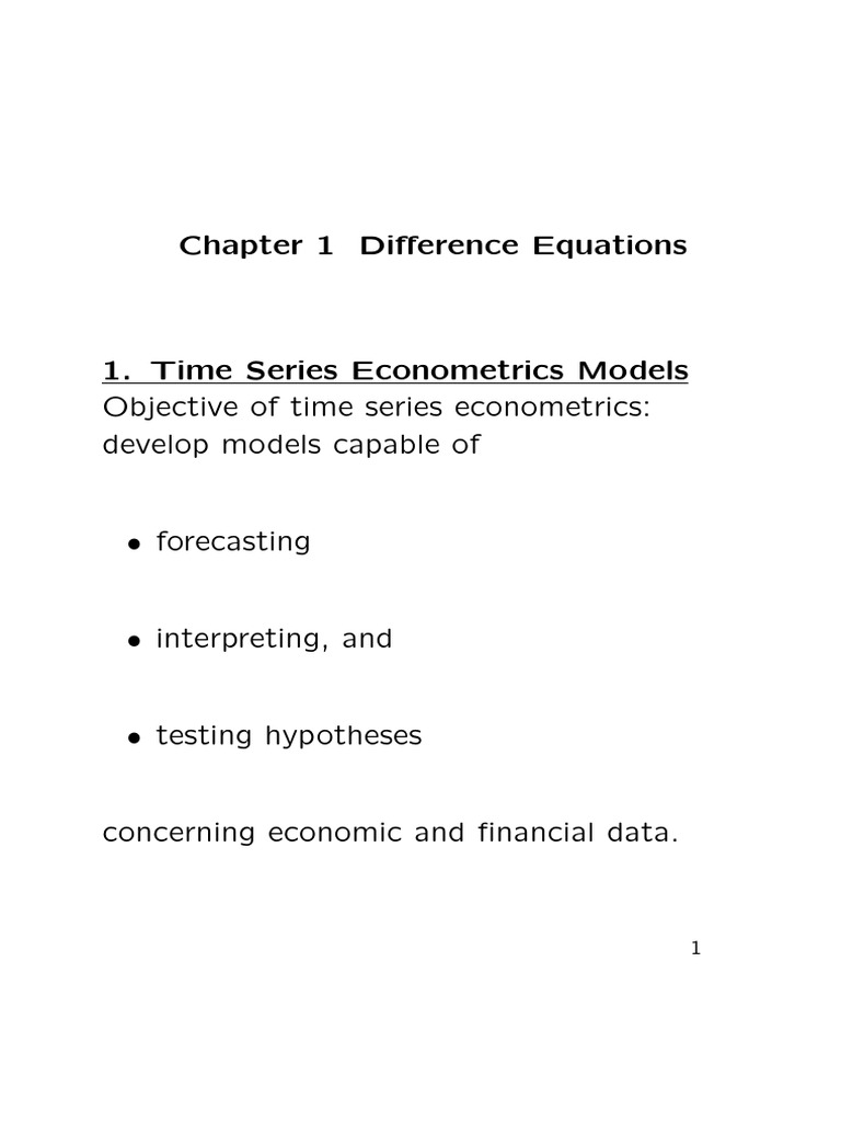 Slide Chapter 1 | PDF | Endogeneity (Econometrics) | Forecasting