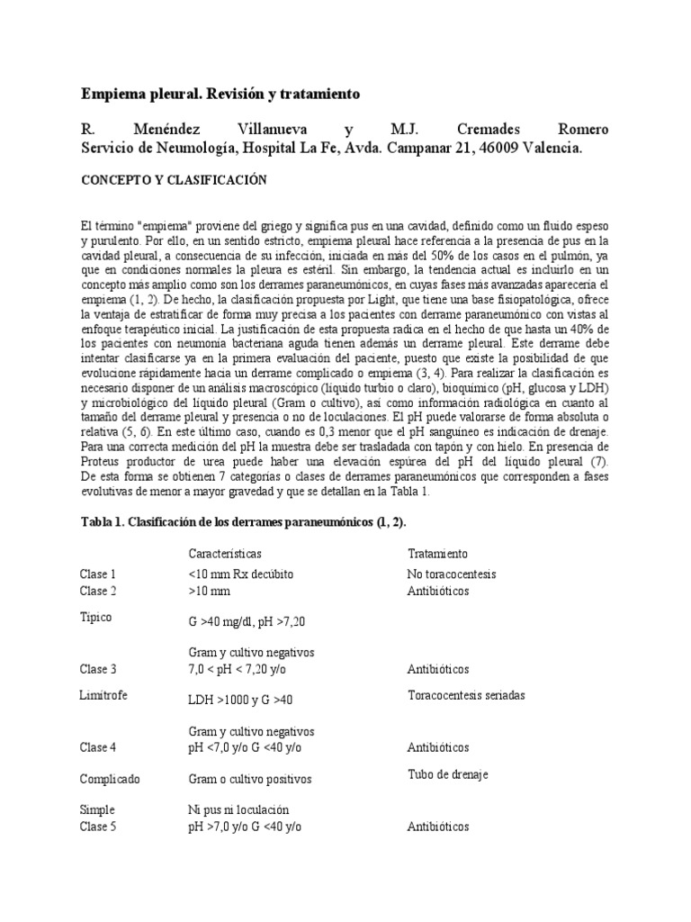Empiema Pleural | PDF | Penicilina | Staphylococcus Aureus
