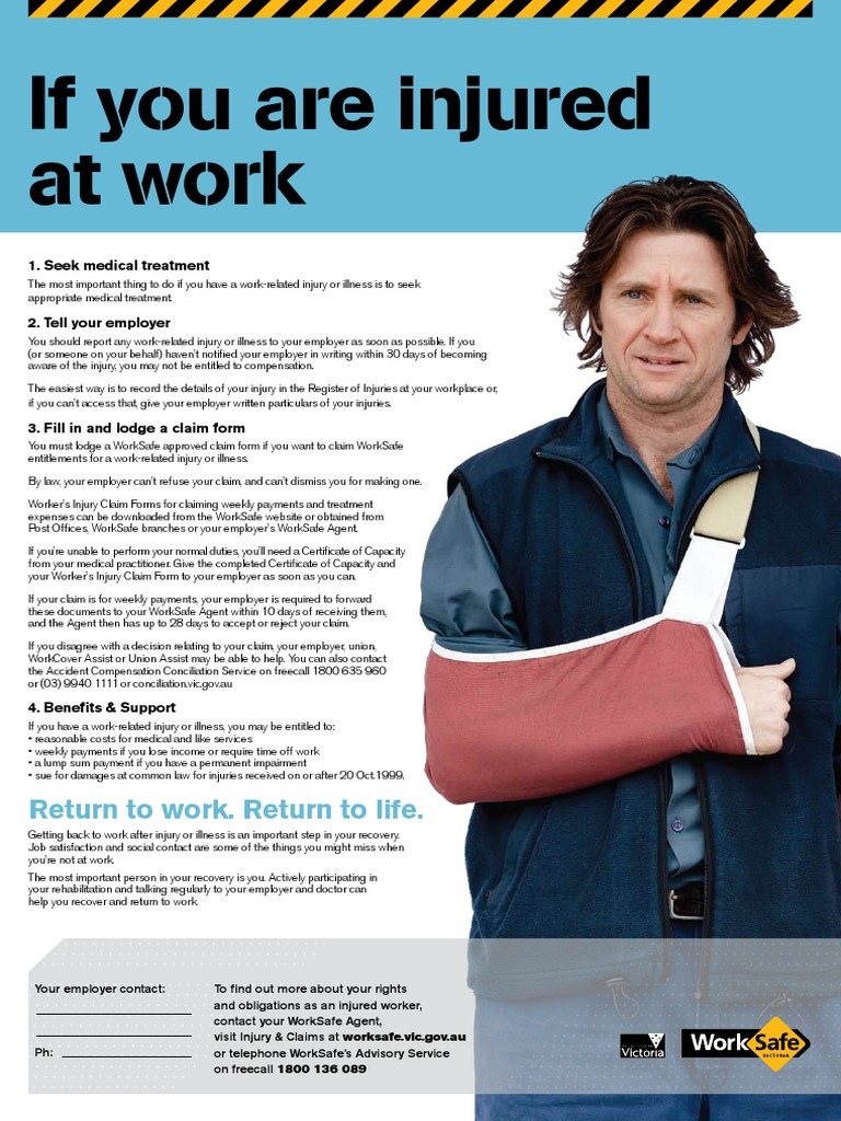 Injured At Work Poster