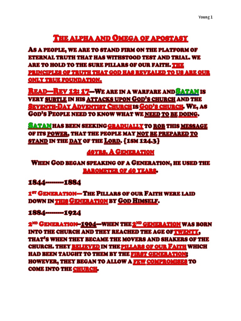 The Alpha & Omega Apostasy | PDF | Second Vatican Council ...