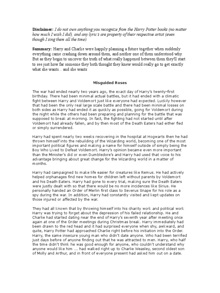 Misguided Roses | PDF | Harry Potter
