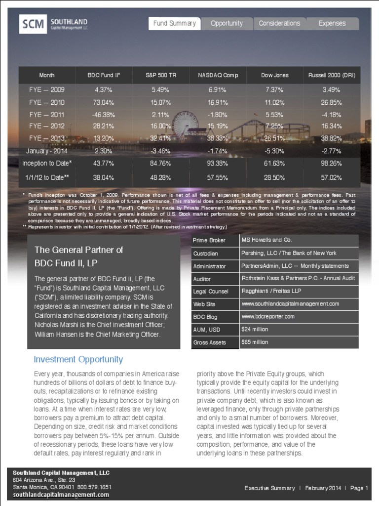 Fund Summary | PDF | Leverage (Finance) | Investing