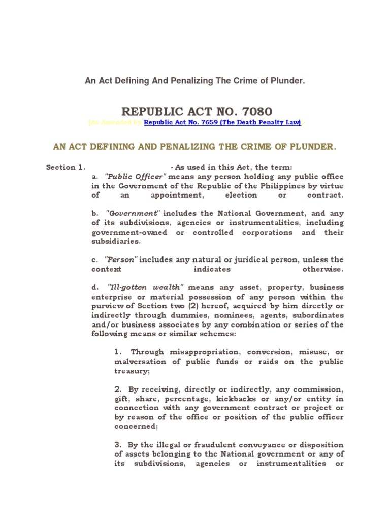 Ra 7080 | PDF | State Owned Enterprise | Subsidiary