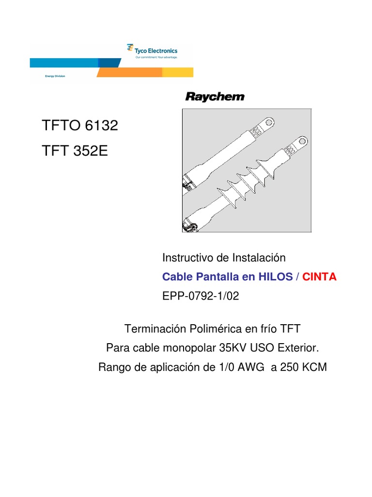 Instructivo de Instalacion Pantalla en Hilos Cinta TFTO 6132 TFT 352E ...