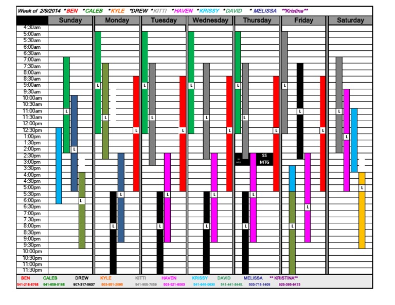 Feb 9 Ss Schedule | PDF