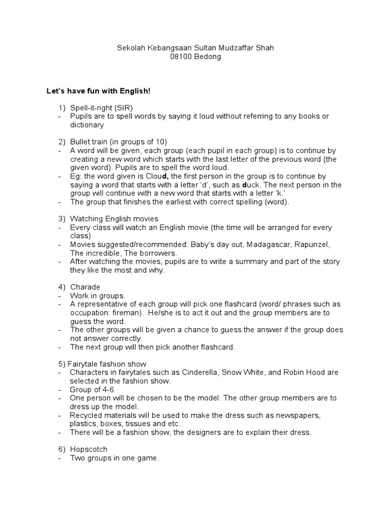 Let's Have Fun With English! | PDF