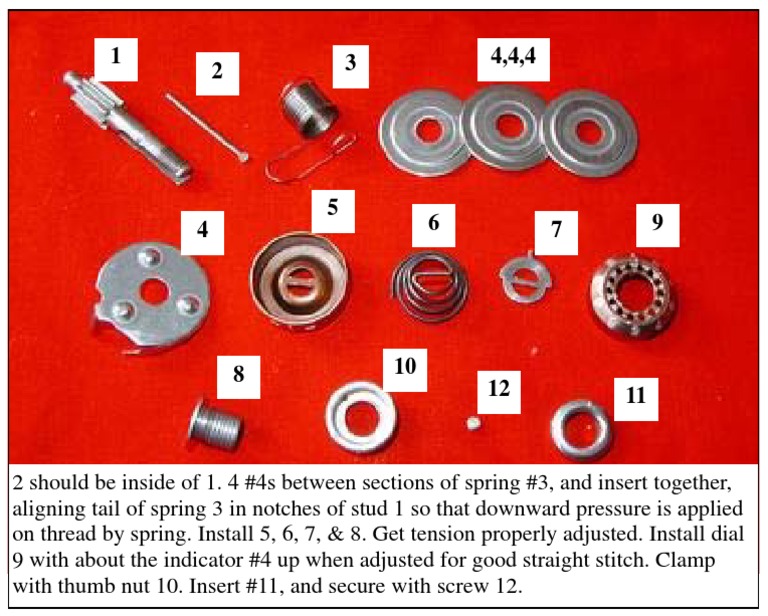 Singer 401 Tension Assembly-2 | PDF