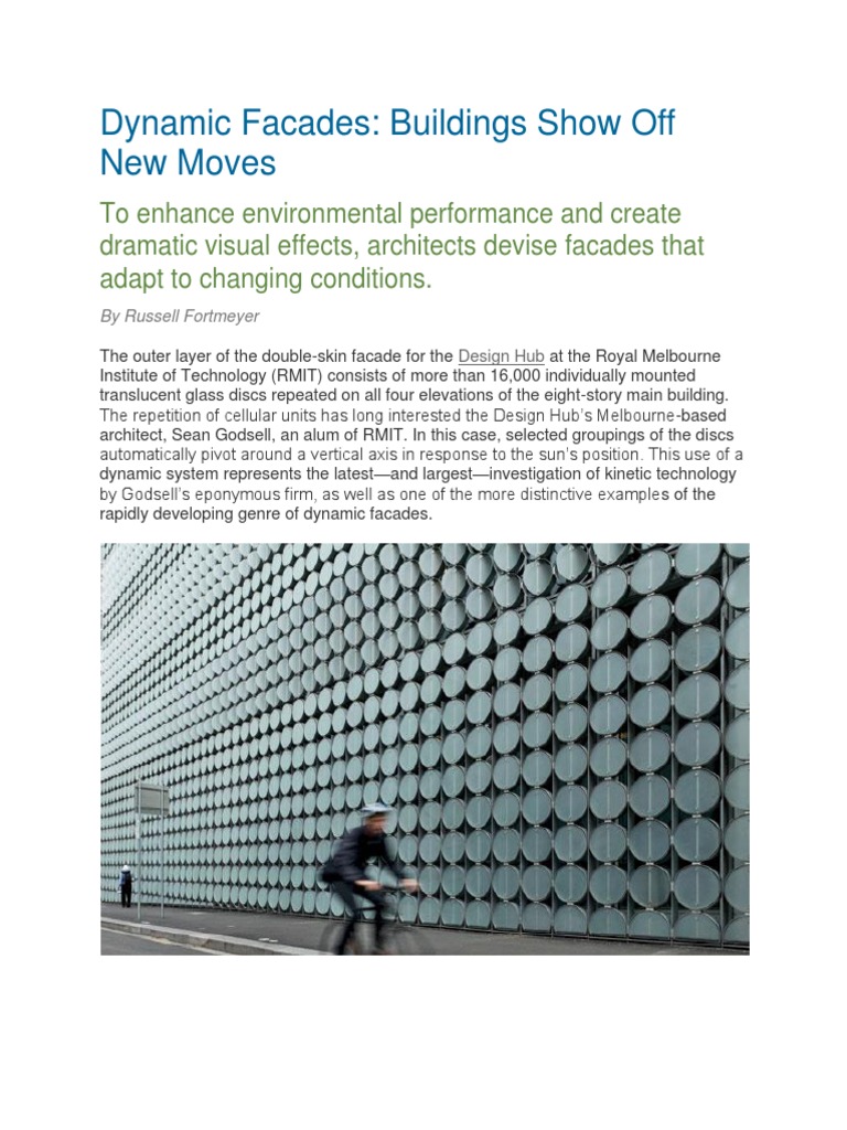 Dynamic Facades | Download Free PDF | Window | Architectural Elements