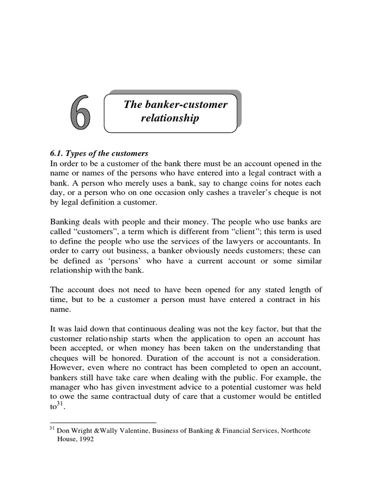 Banker-Customer Relationship Types | PDF | Deposit Account | Banks