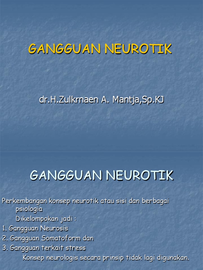 Pemahaman Gangguan Neurotik | PDF