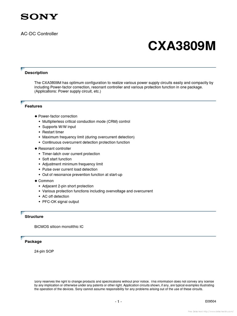 Data Sheet | PDF | Power Supply | Electronic Circuits