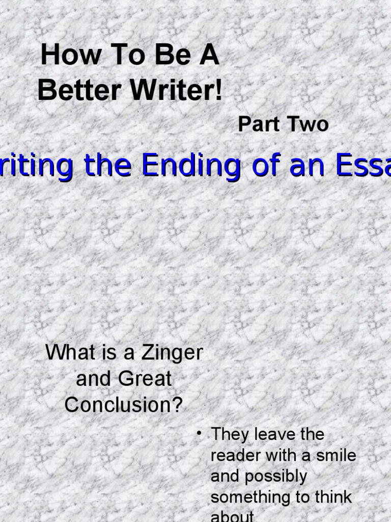 Writing Great Endings | PDF