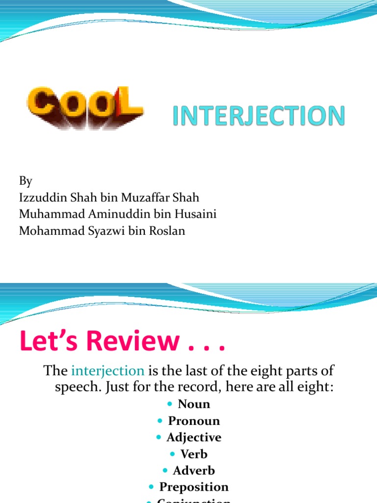 Interjection | PDF | Part Of Speech | Languages