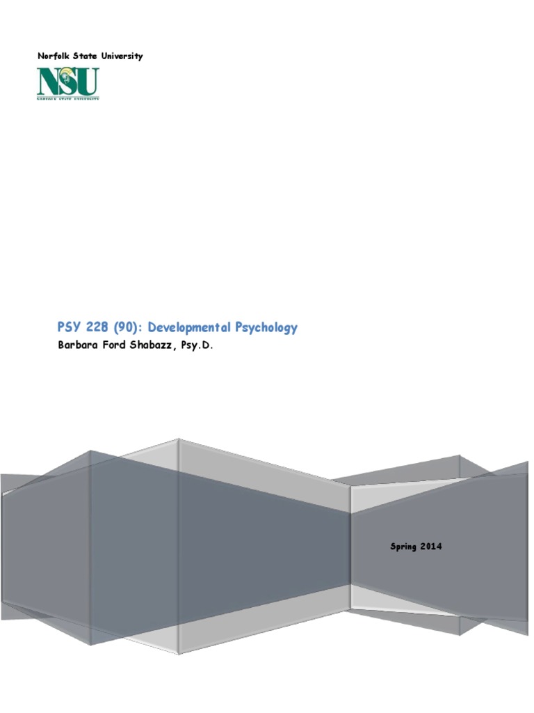 Spring 2014 Developmental Psychology Syllabus | PDF | Developmental ...