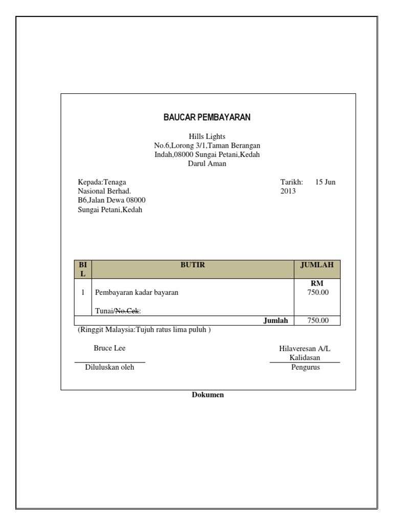 Baucar Pembayaran1 | PDF