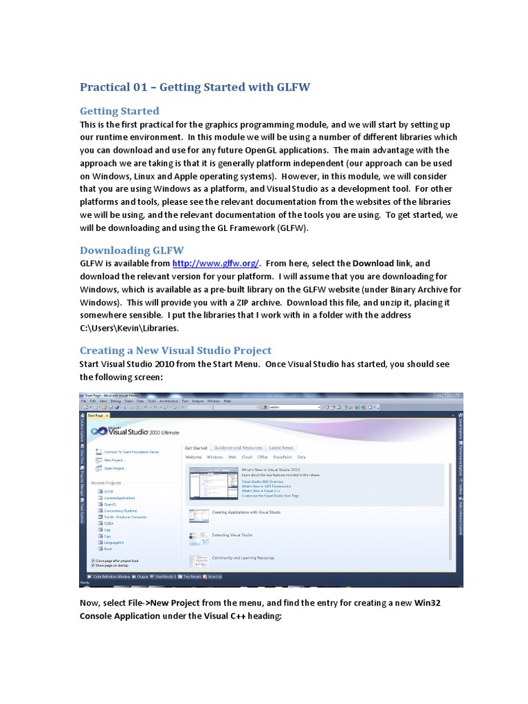 An Introduction to Setting Up GLFW and Creating a Basic Graphics Application in C++ | PDF ...