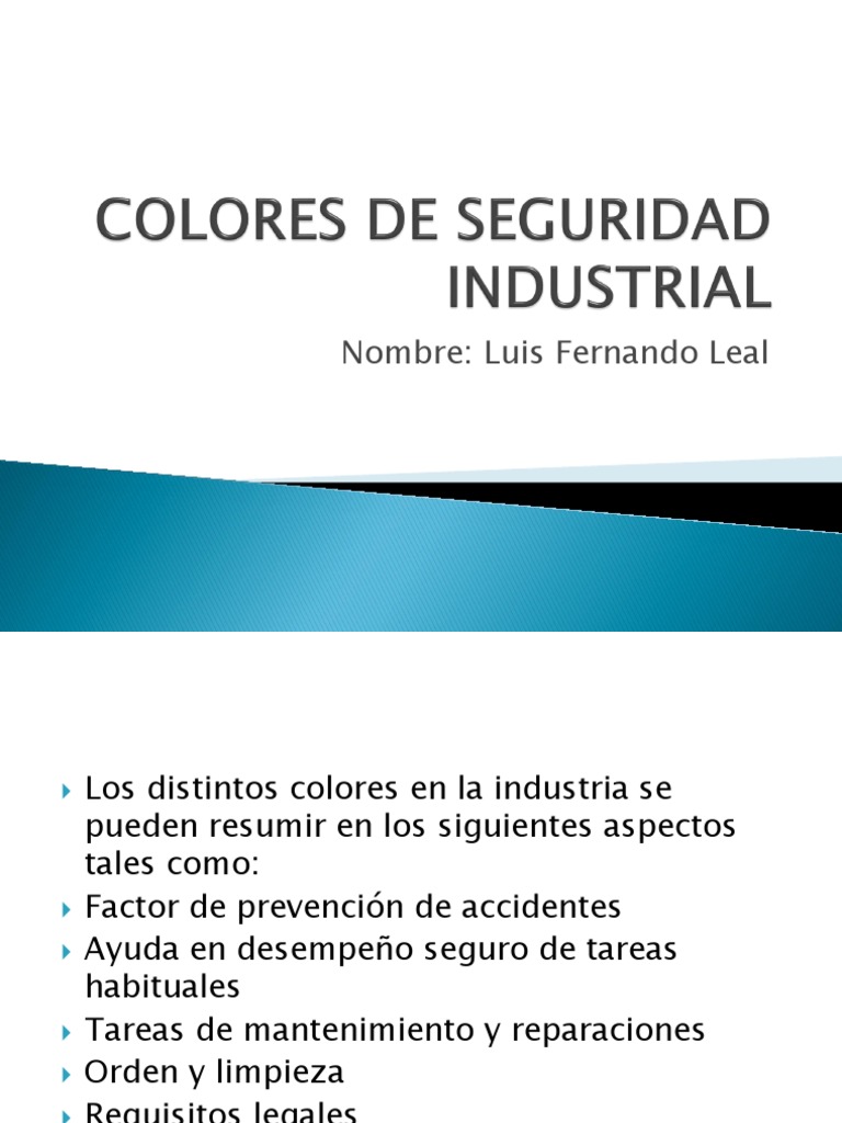 Colores de Seguridad Industrial | PDF | Pintar | Aluminio