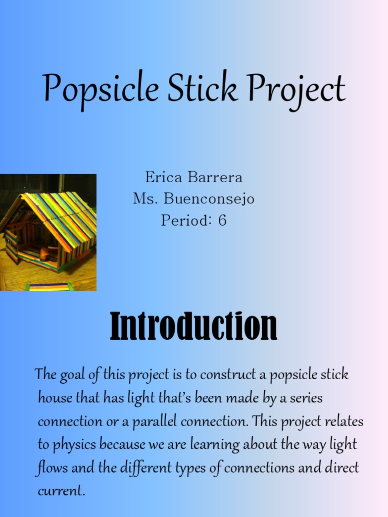 Popsicle Stick Project | PDF | Series And Parallel Circuits | Direct ...