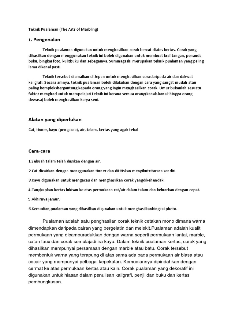 Teknik Pualaman | PDF
