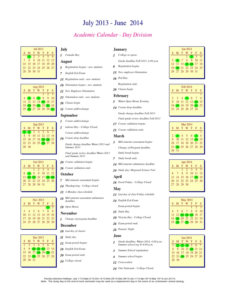 2013-2014 Academic Calendar Overview | PDF | Academic Term | Schools