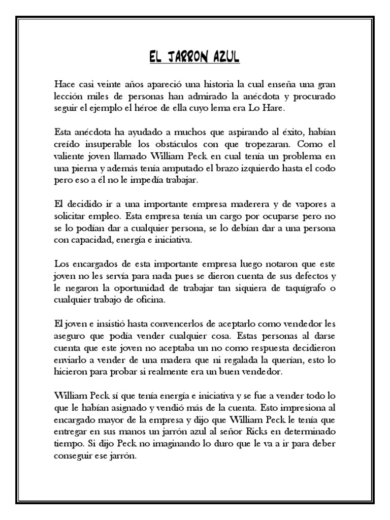 El Jarron Azul | PDF | Ocio