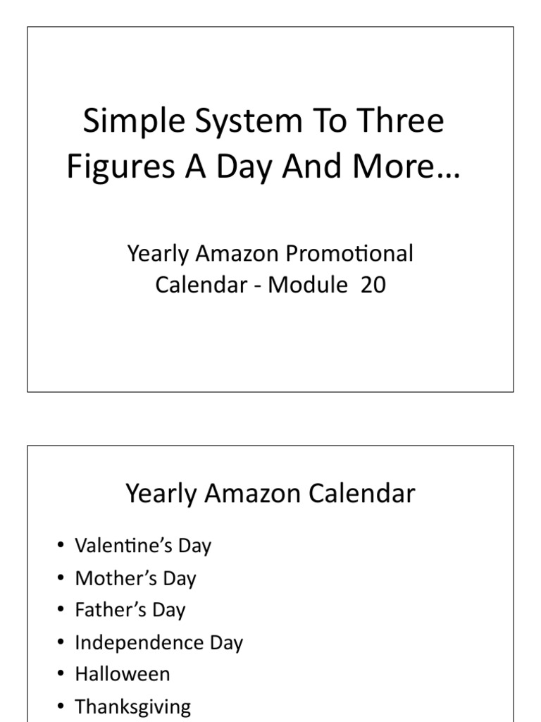 2023 Amazon Promotional Calendar | PDF | Self-Improvement