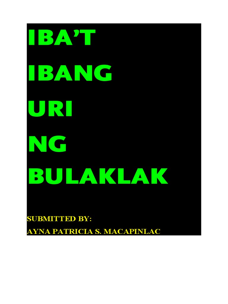 Uri NG Bulaklak | PDF