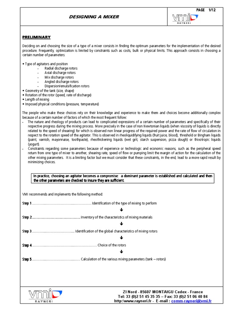 Optimizing Mixer Design Through Comprehensive Analysis of Rotor ...