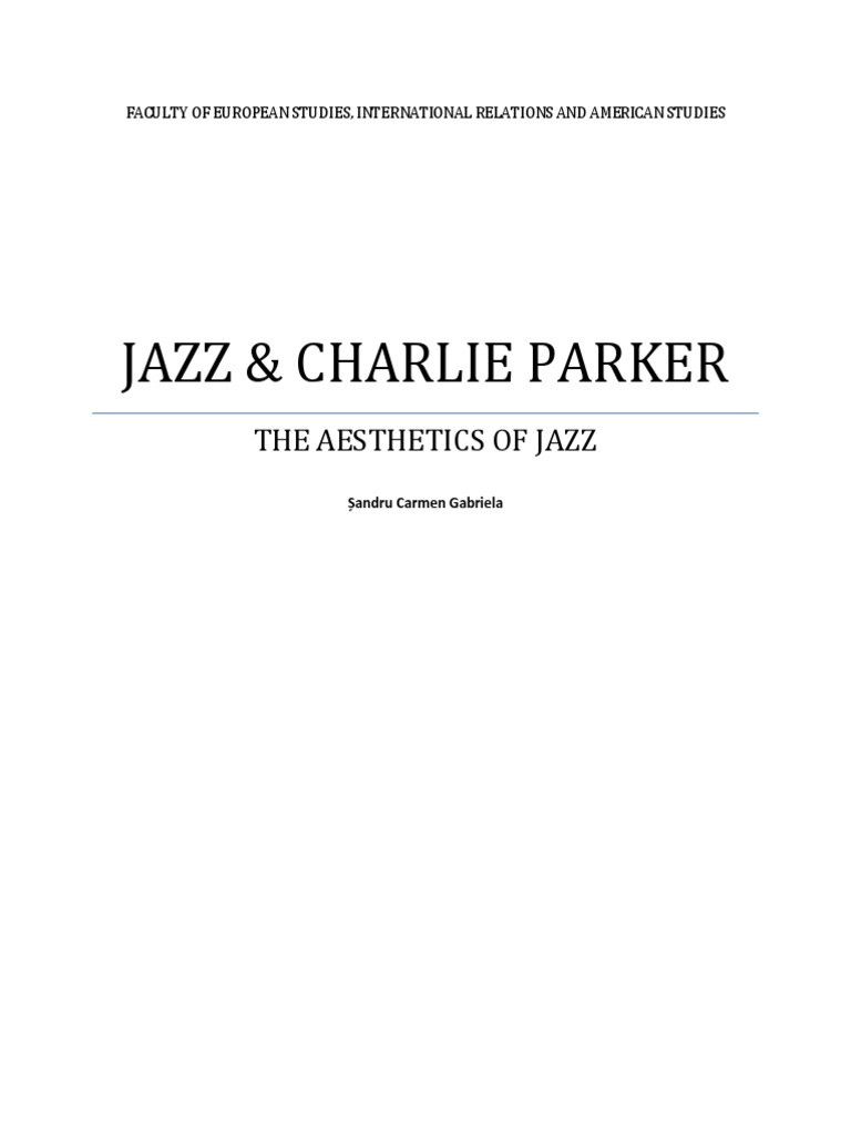 Jazz Charlie Parker | PDF | Jazz | Sound