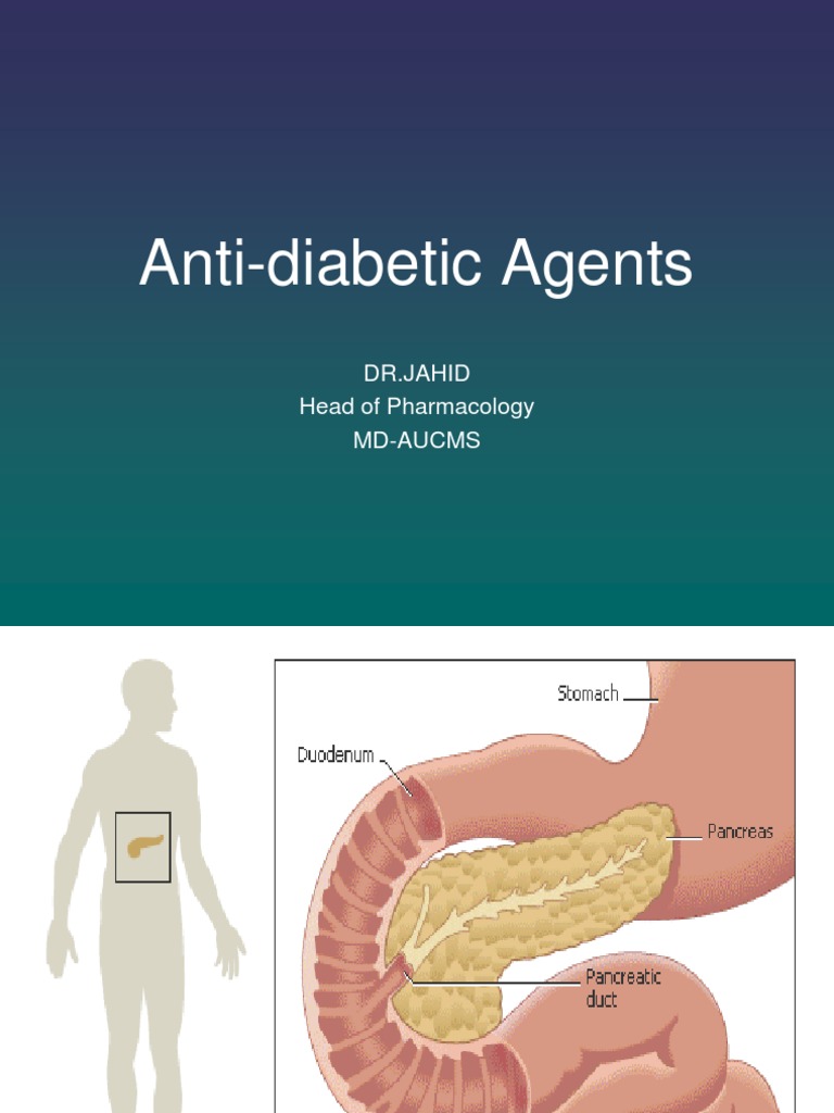 Anti-Diabetic Agents: DR - Jahid Head of Pharmacology Md-Aucms | PDF ...