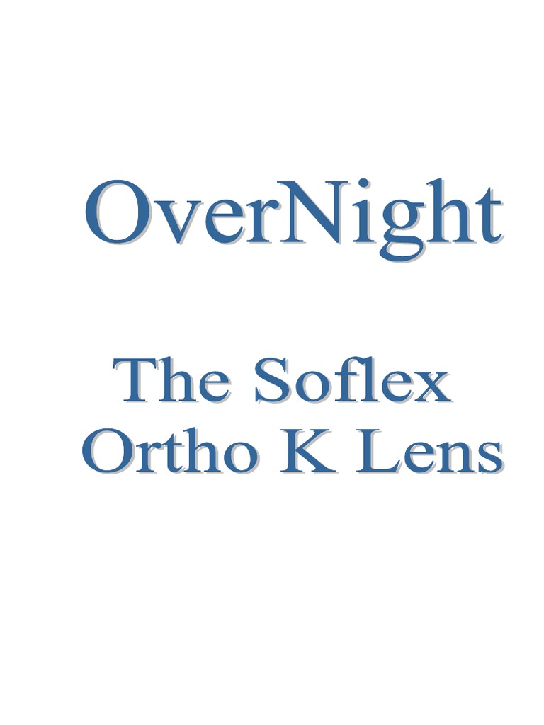 Soflex OverNight English Booklet | PDF | Contact Lens | Lens (Optics)