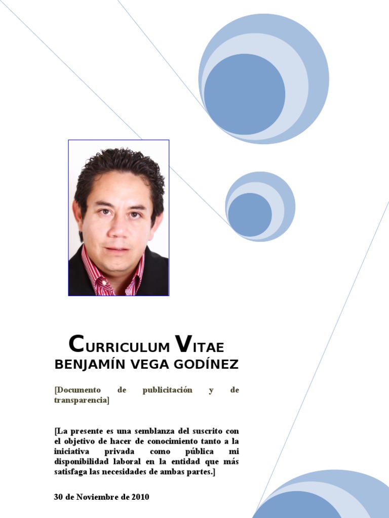 Curriculum Vitae, Benjamín Vega Godínez. | PDF | los Angeles | México