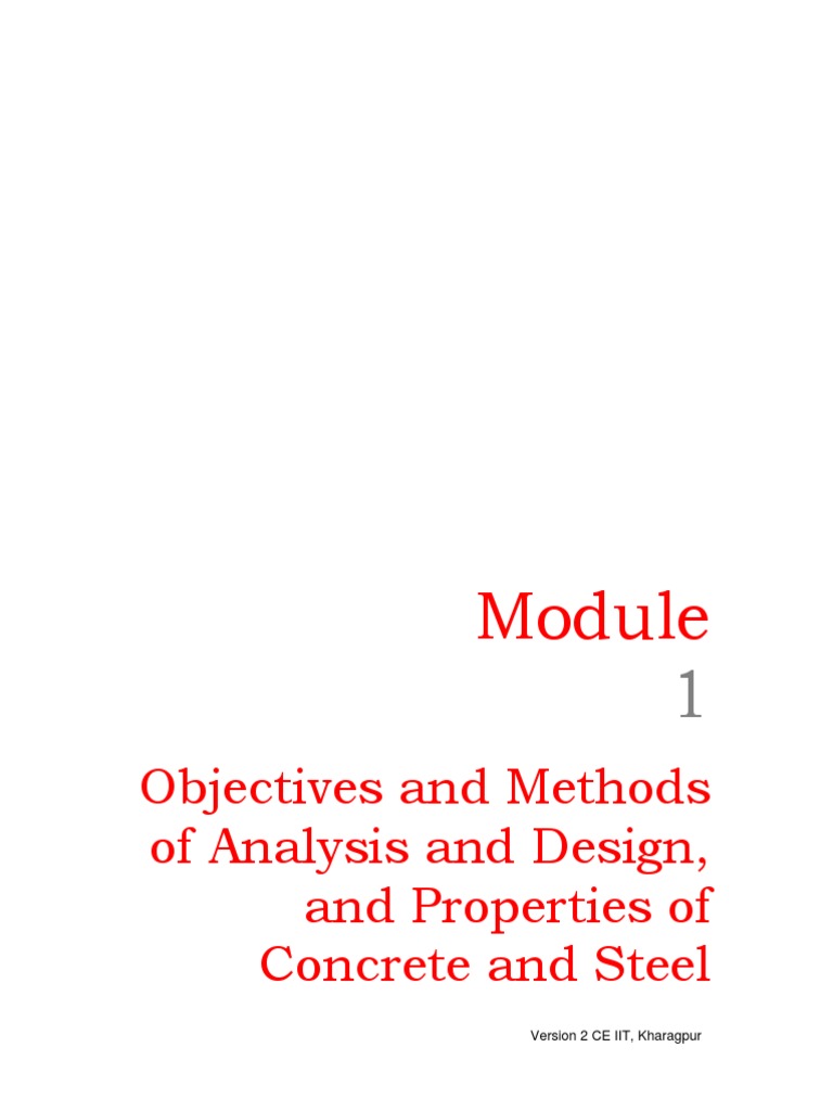 RCC - Properties of Steel and Concrete | PDF