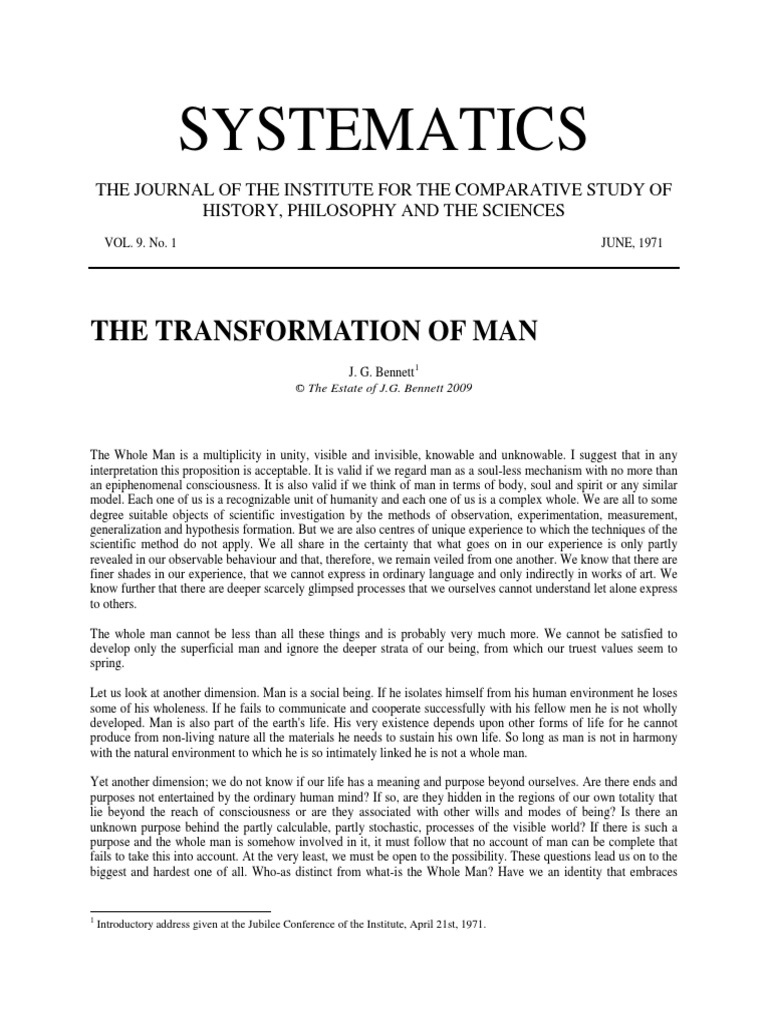 Bennett - Transformation of The Man PDF | PDF | Consciousness ...