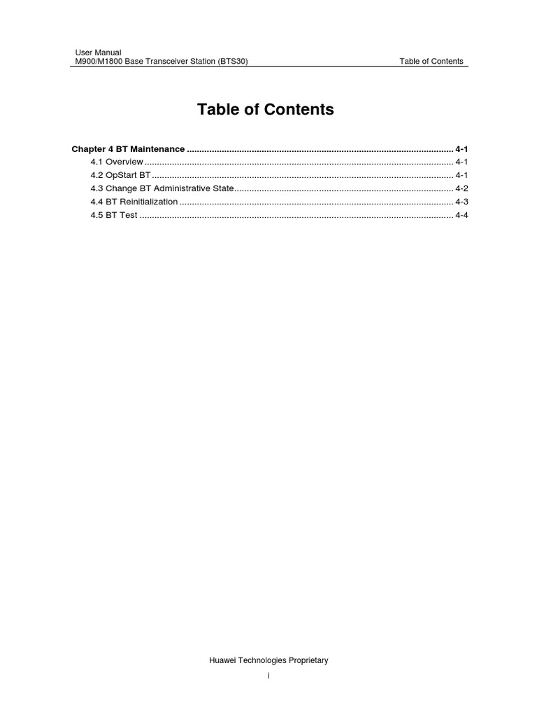 BT Maintenance Guide for M900/M1800 BTS | PDF | Computers | Technology ...