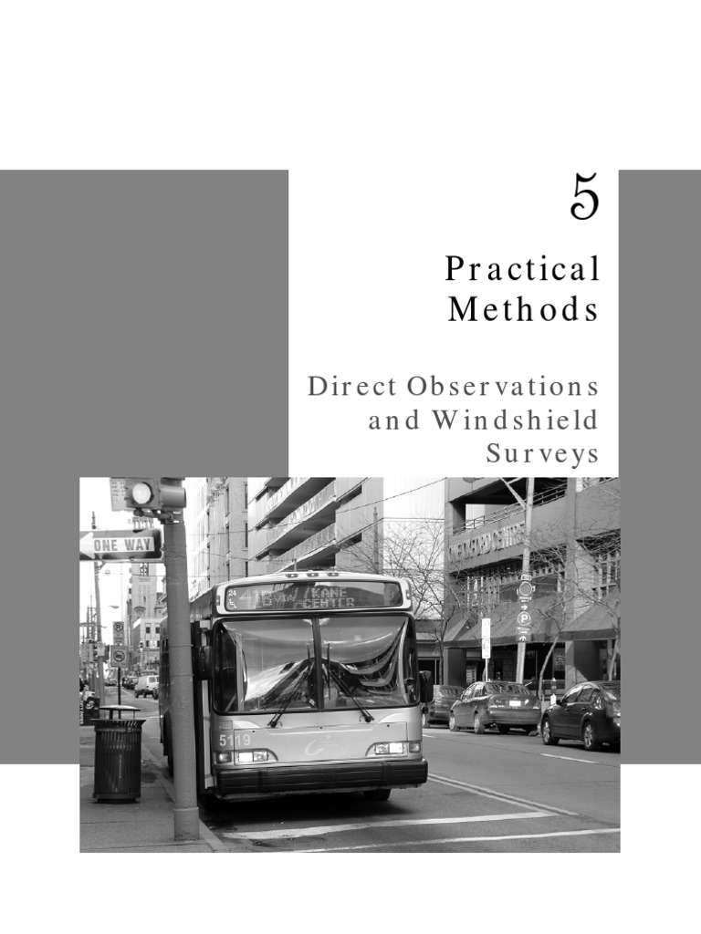 Direct Observation & Windshield Surveys Guide | PDF | Observation ...