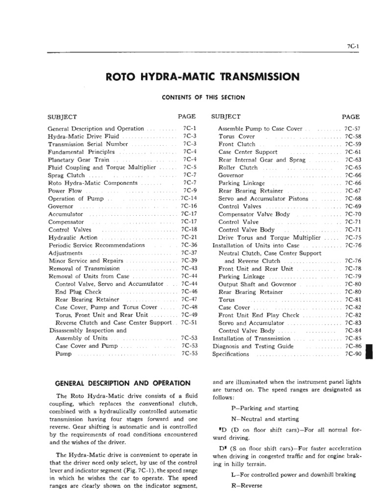 Roto Hydramatic | PDF