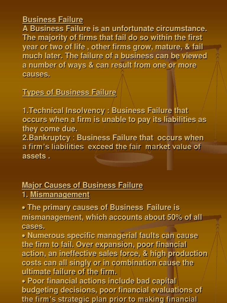 Business Failure | PDF | Bankruptcy | Liquidation
