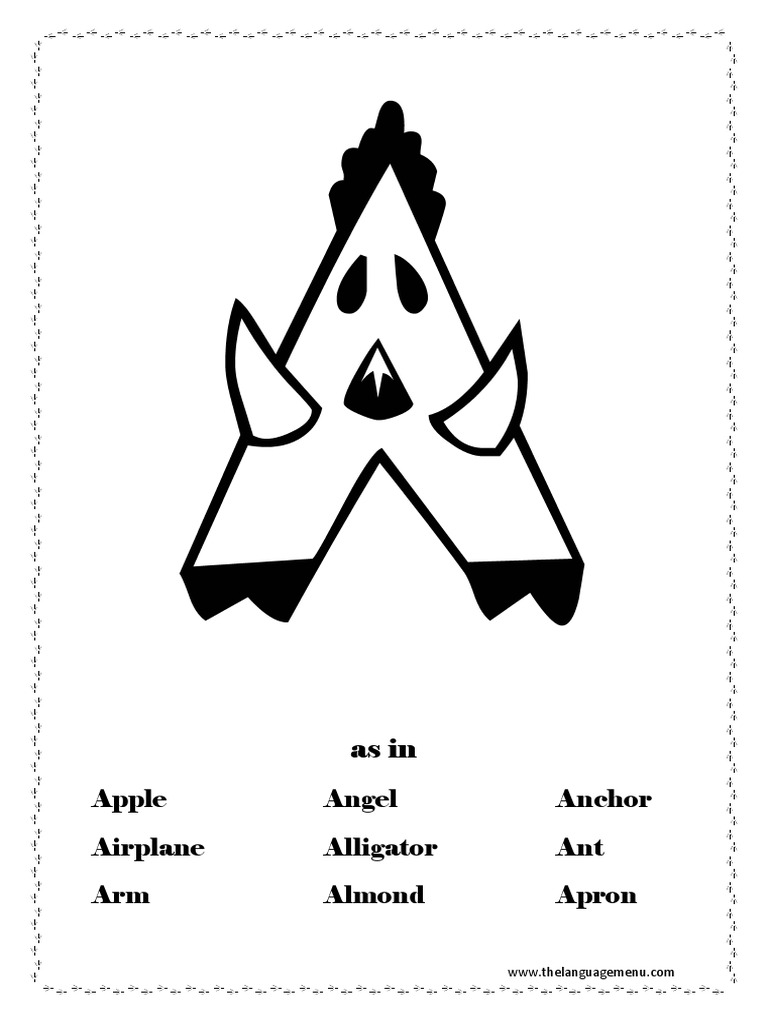 Letters of The Alphabet Coloring Pages With Words 5 | PDF