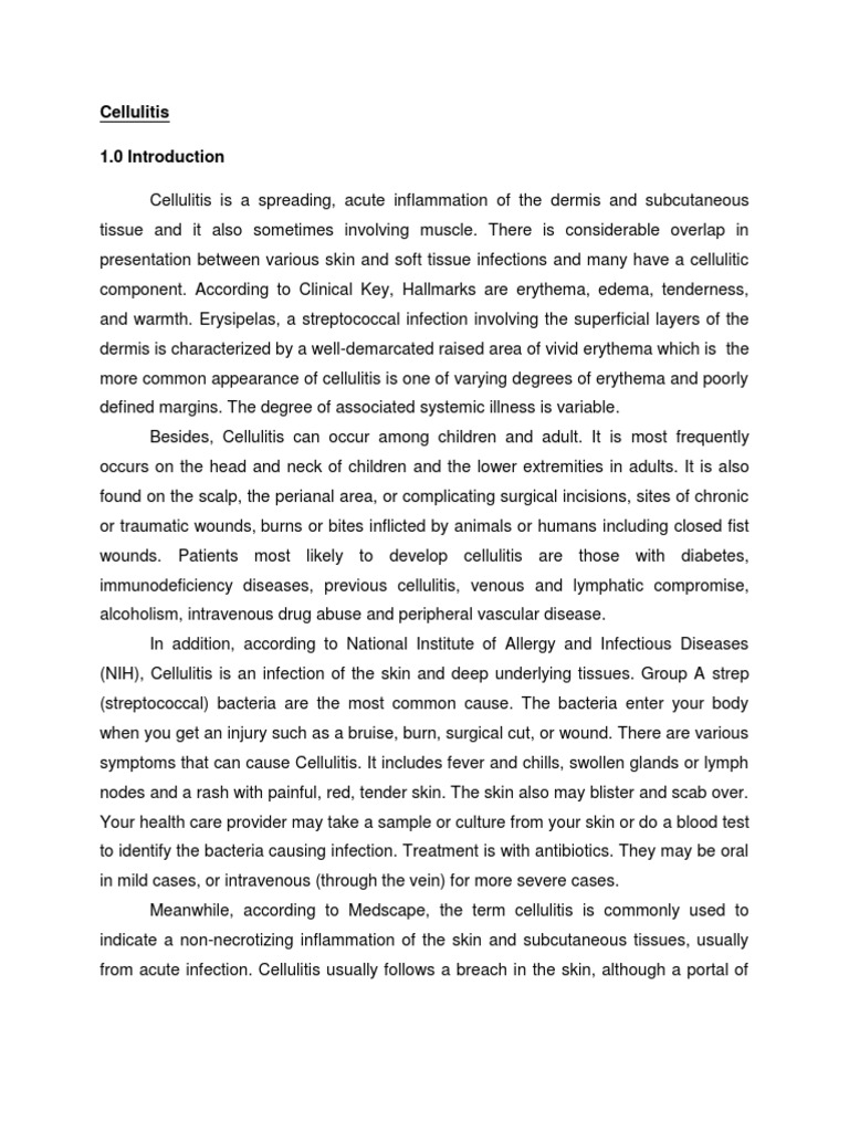 Cellulitis | PDF | Clinical Medicine | Medical Specialties